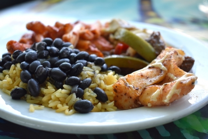 Evening Casual Tropical Buffet